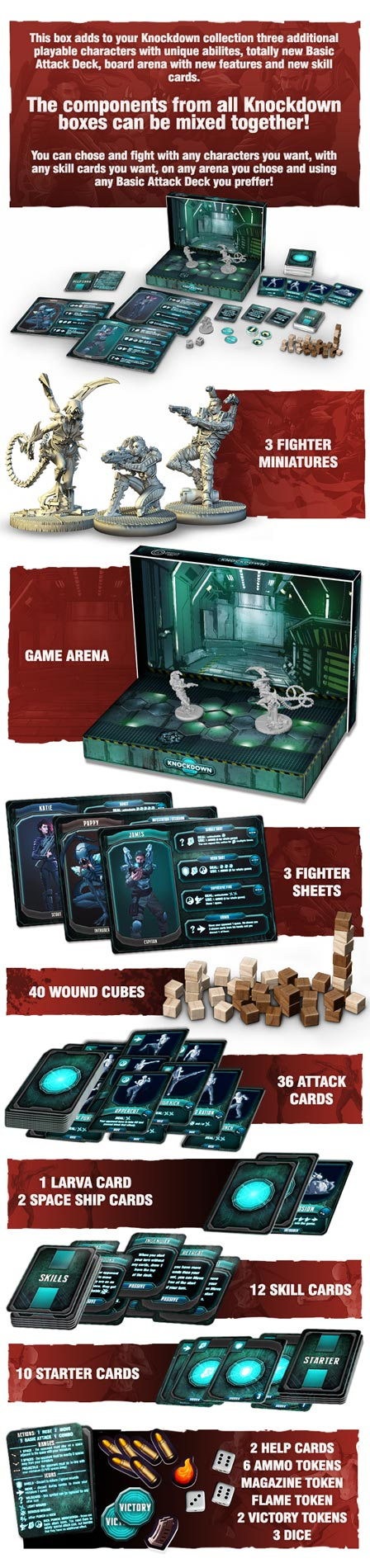 Knockdown Board Game by Awaken Realms Lite - Group Core pledge (6x ...