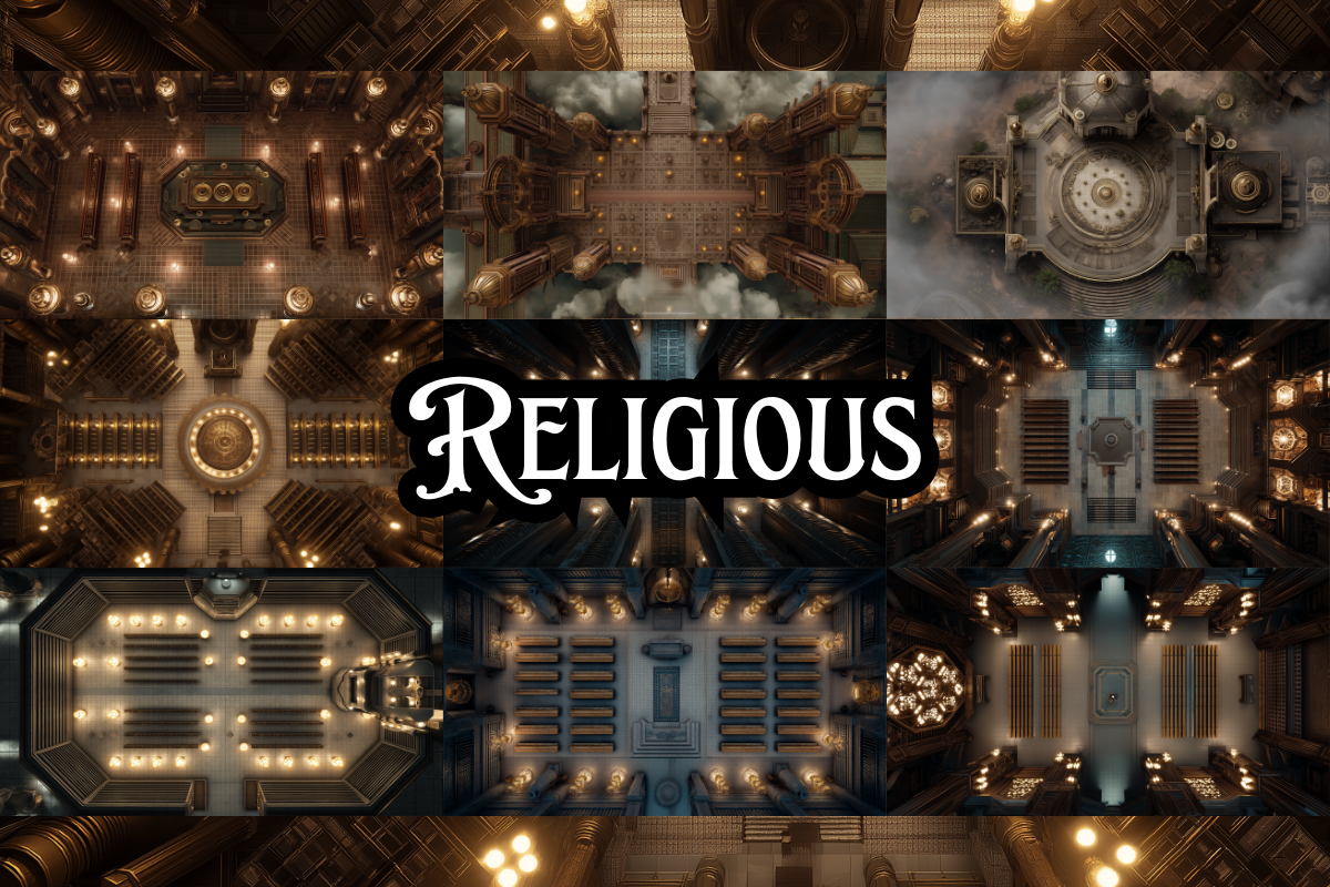 450 Steampunk Battle Maps for TTRPG and VTT by Agnesagraphic - Gamefound