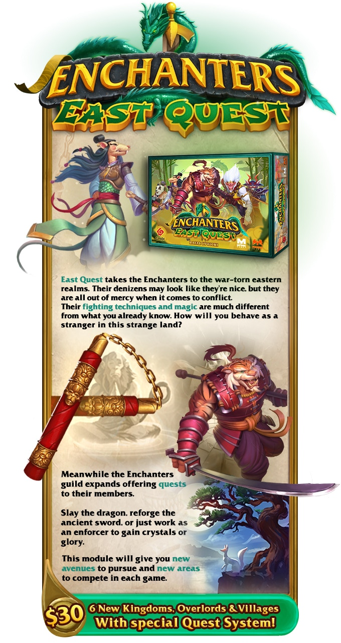 Enchanters: East Quest by Mythic Games - East Quest expansion - Gamefound