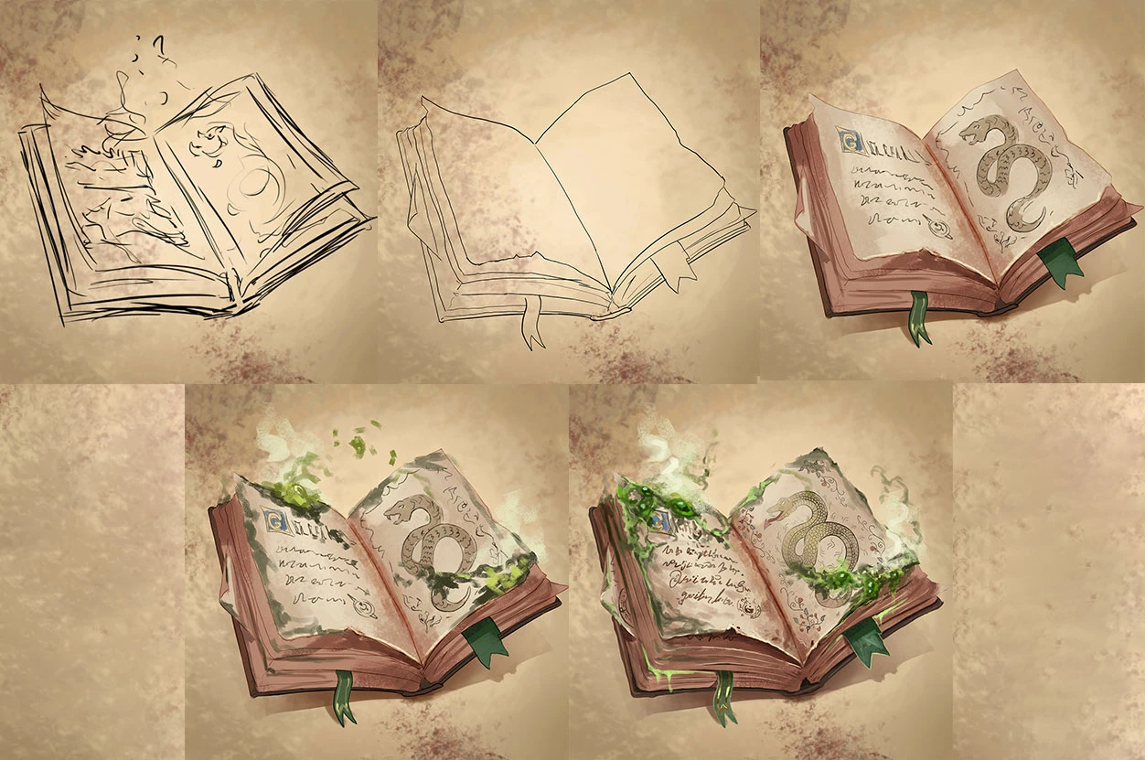 The Dead Keep by CMON - Sketches of The Keep - Item Artworks - Gamefound