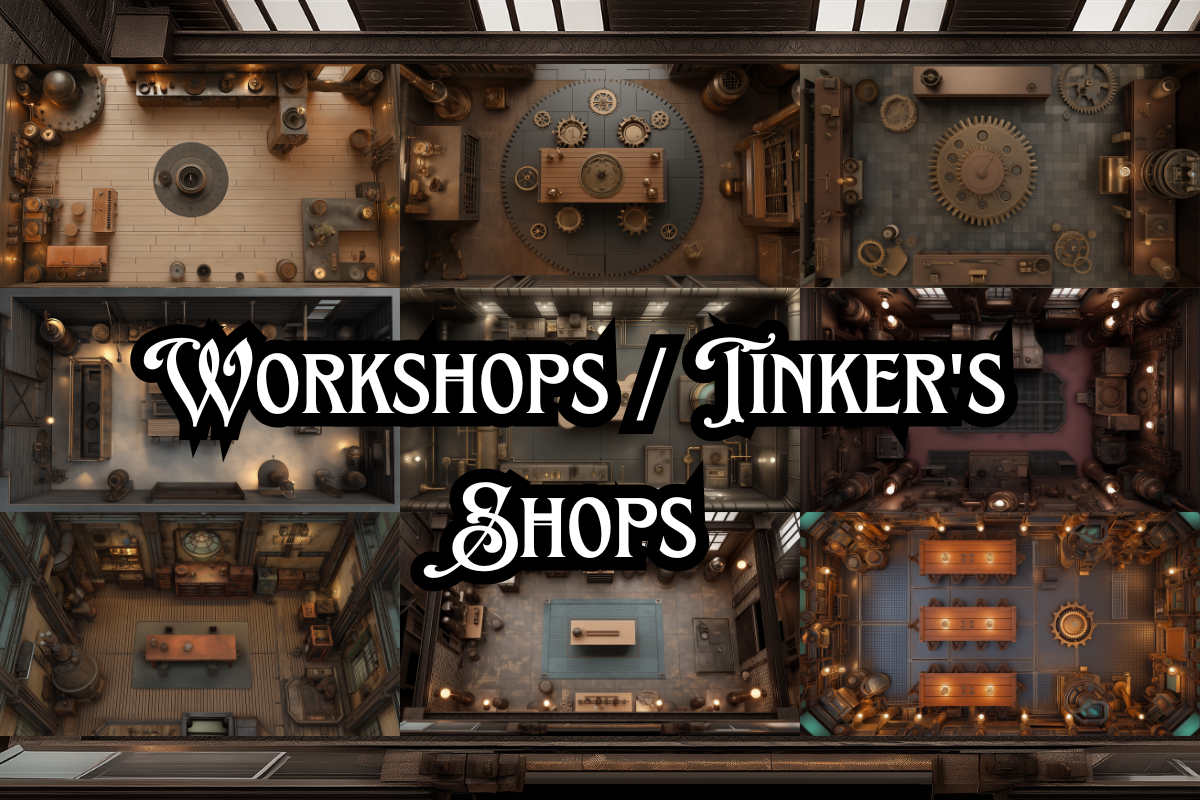 450 Steampunk Battle Maps for TTRPG and VTT by Agnesagraphic - Gamefound