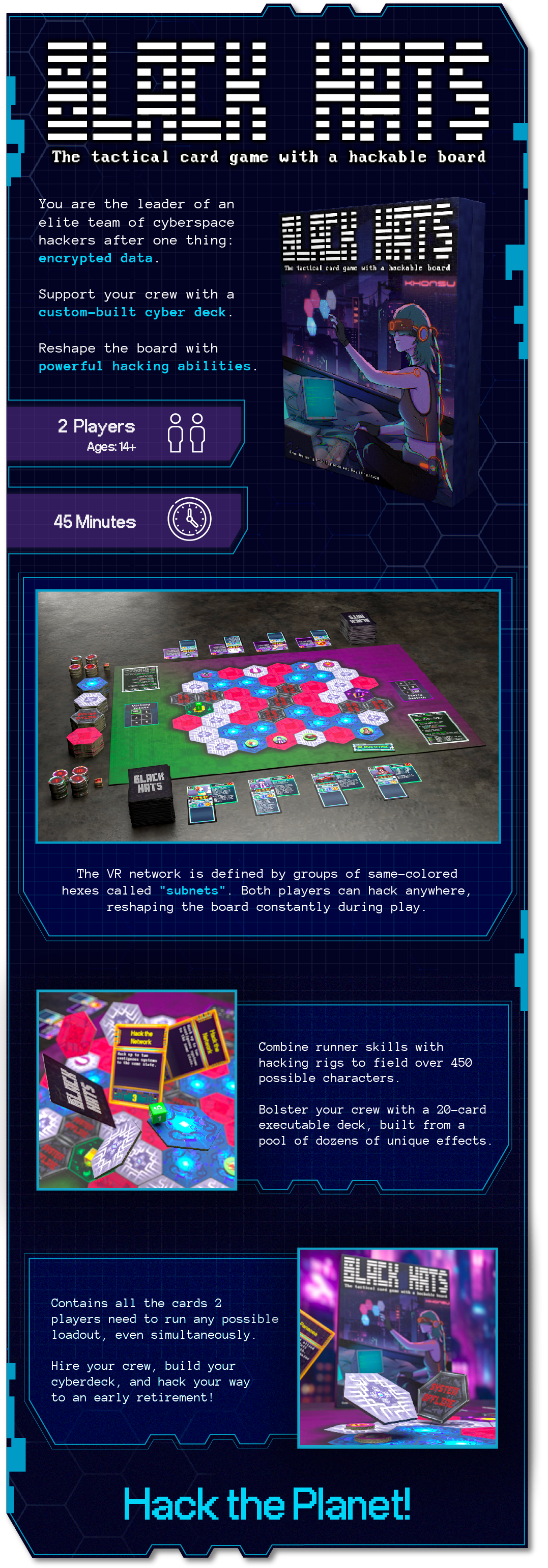 Black Hats: The Tactical Card Game with a Hackable Board by Dice Or ...