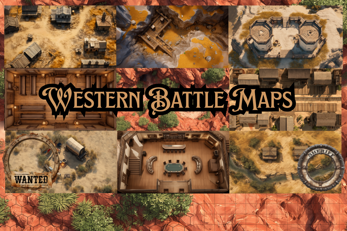 360 Western Battle Maps For TTRPG and VTT by Agnesagraphic - Gamefound